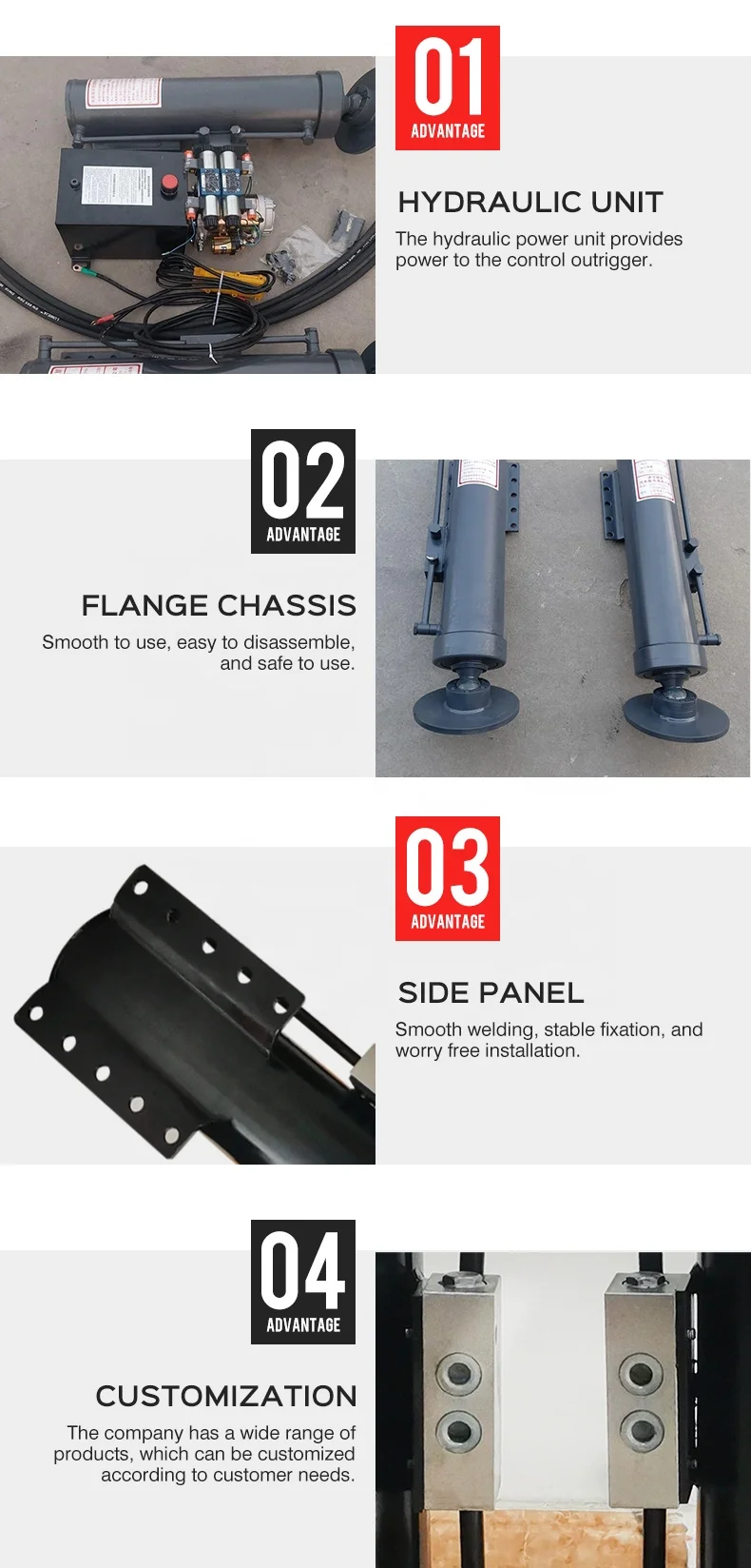 Motorhome Caravan Hydraulic Cylinder Legs with Auto Level