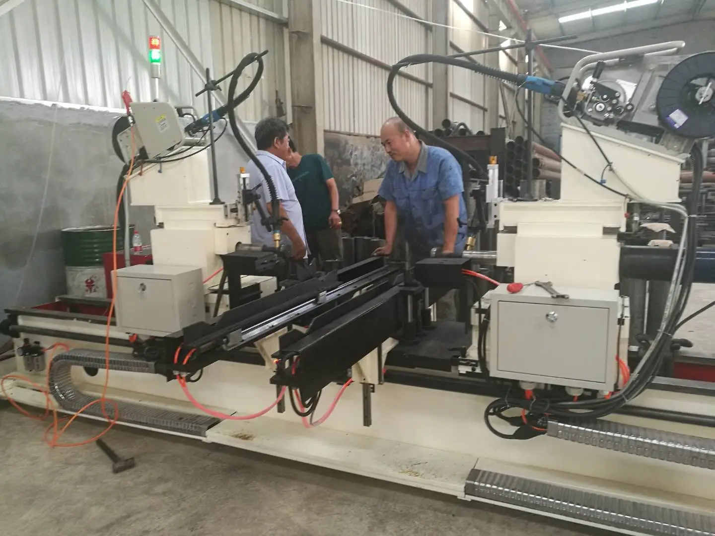 High Precision Plc Cnc Control Steel Conveyor Idler Roller Both Ends ...