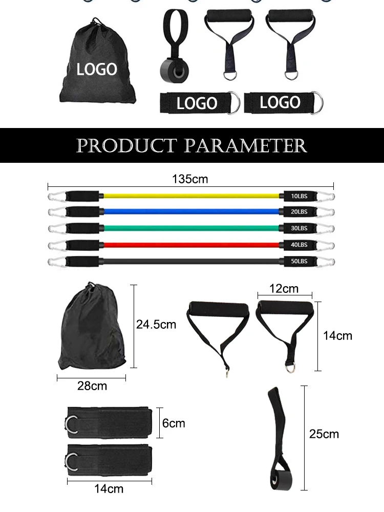 Wholesale Custom Logo Yoga Elastic Gym Fitness Exercise Workout Latex ...