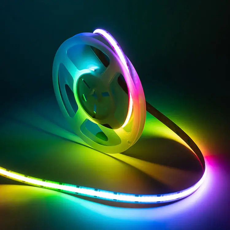 Cob Rgb Led Strip Light 420leds/m 12v Rgbic, Cuttable Oem | Wholesale