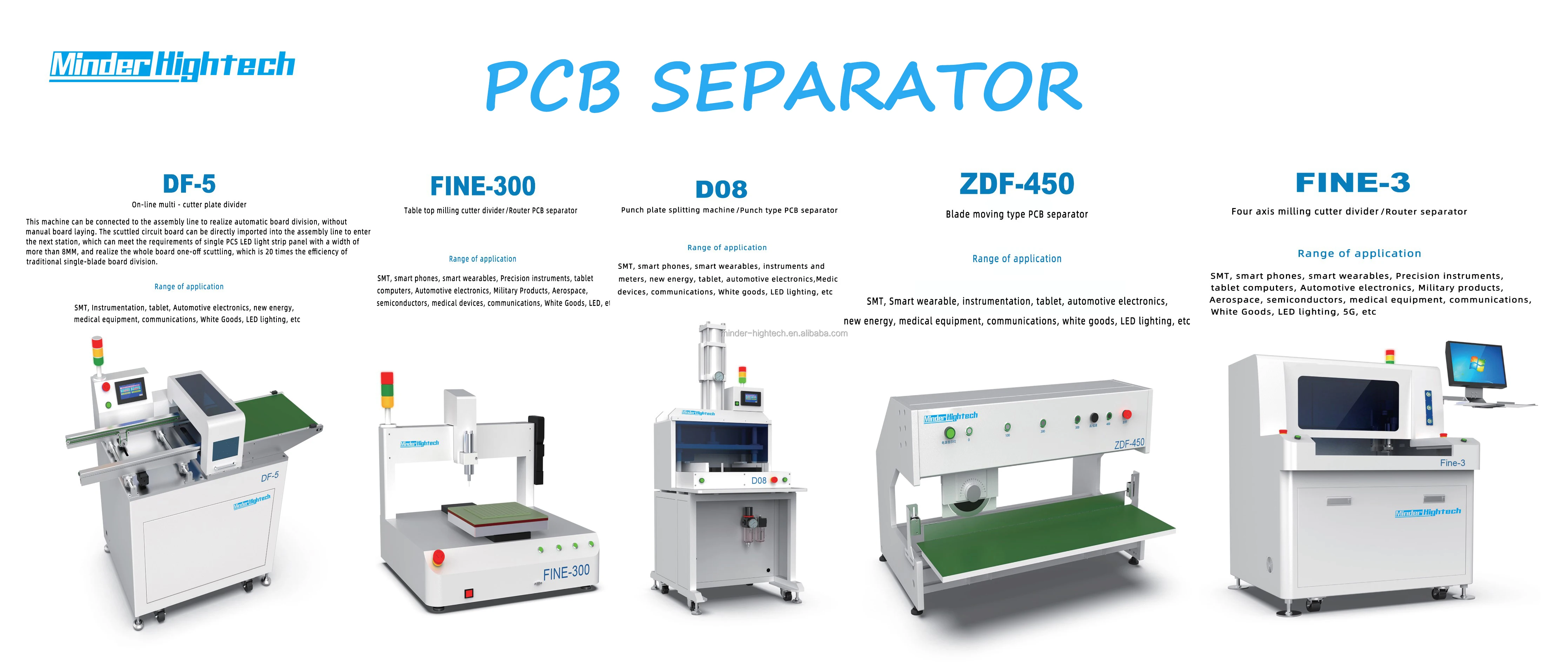 Multi Group Blades PCB Cut Separator PCBA Cutting Depanel Machine V Cut ...
