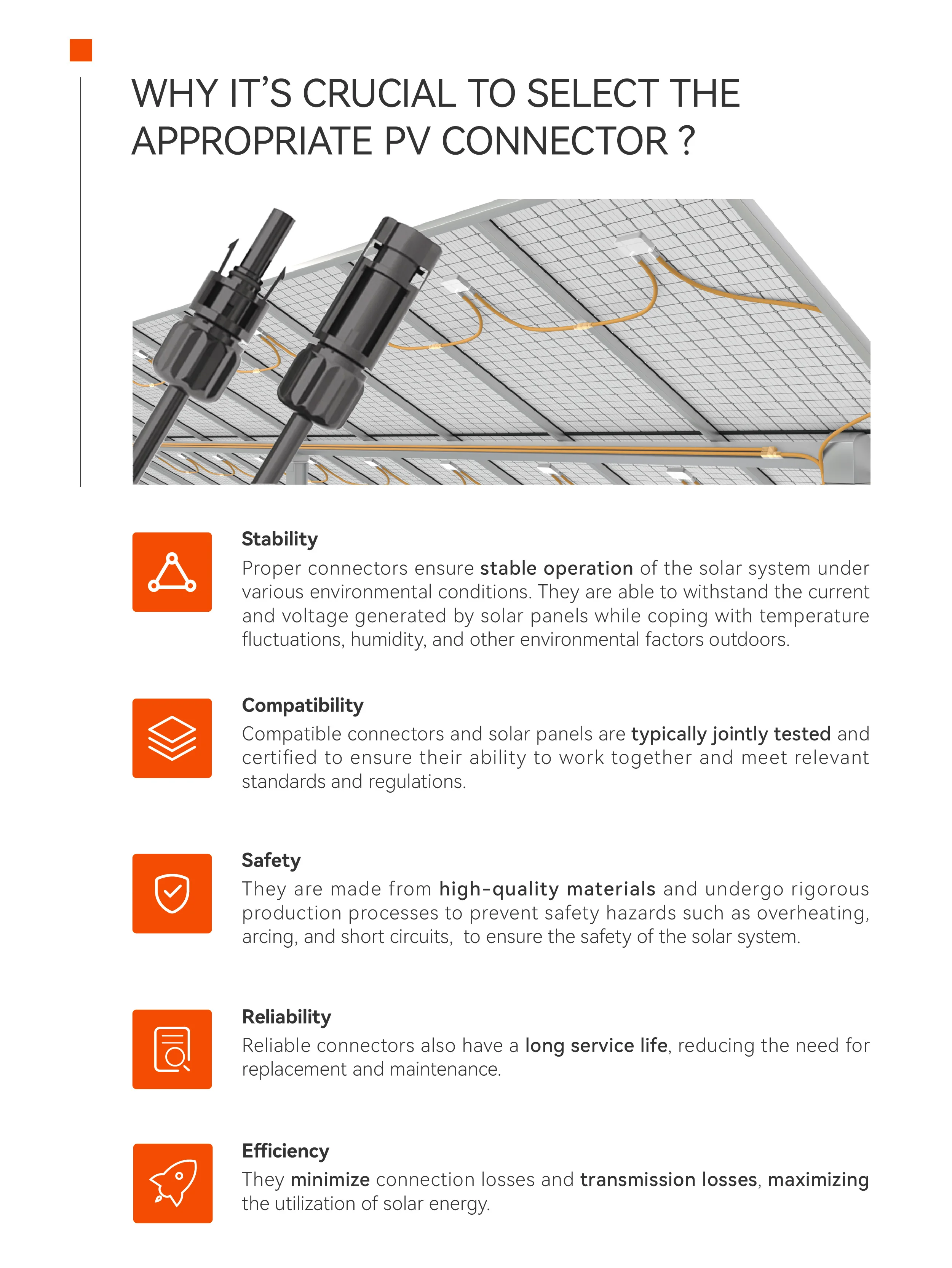 LONGI Solar Panels Connector MC4 T6 T4 QC4.10 in Stock