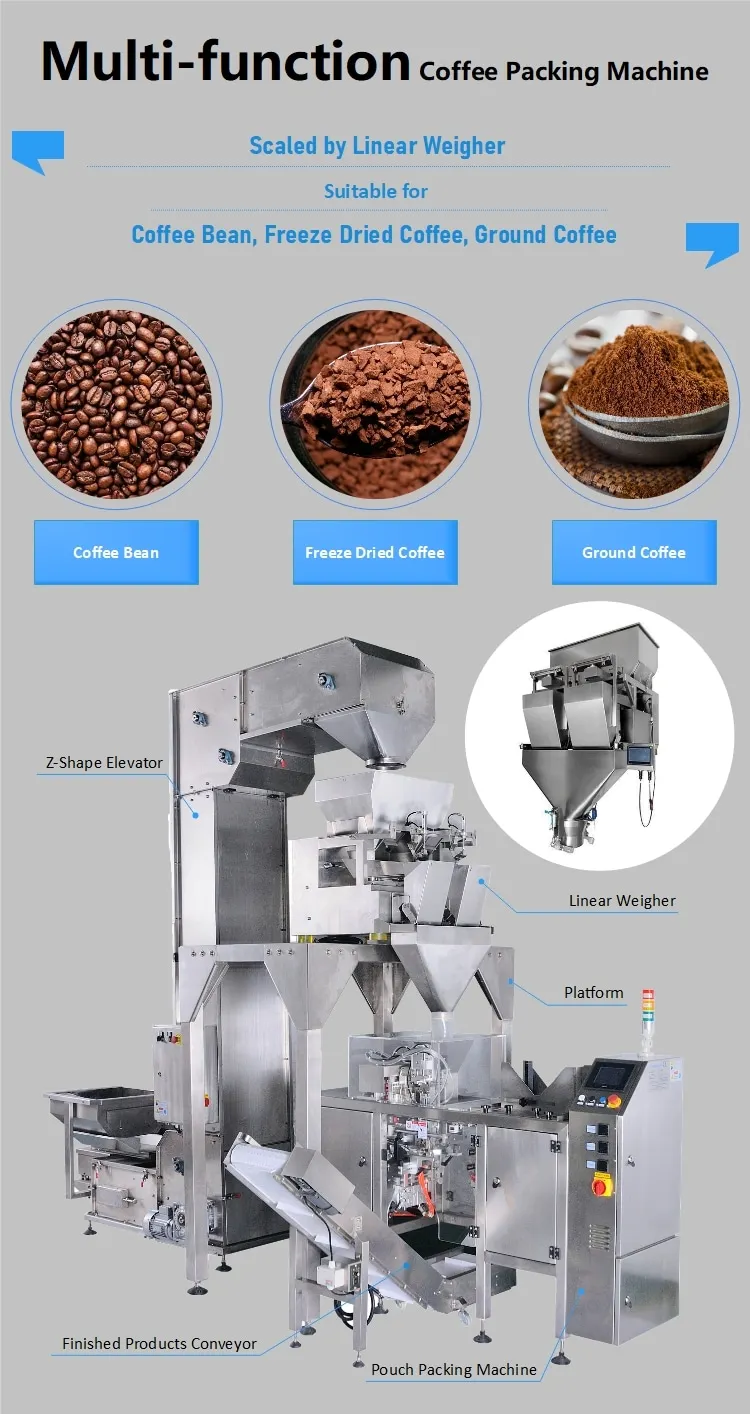 Efficient Coffee Packing with Pre-Made Bags & Vacuum Pump