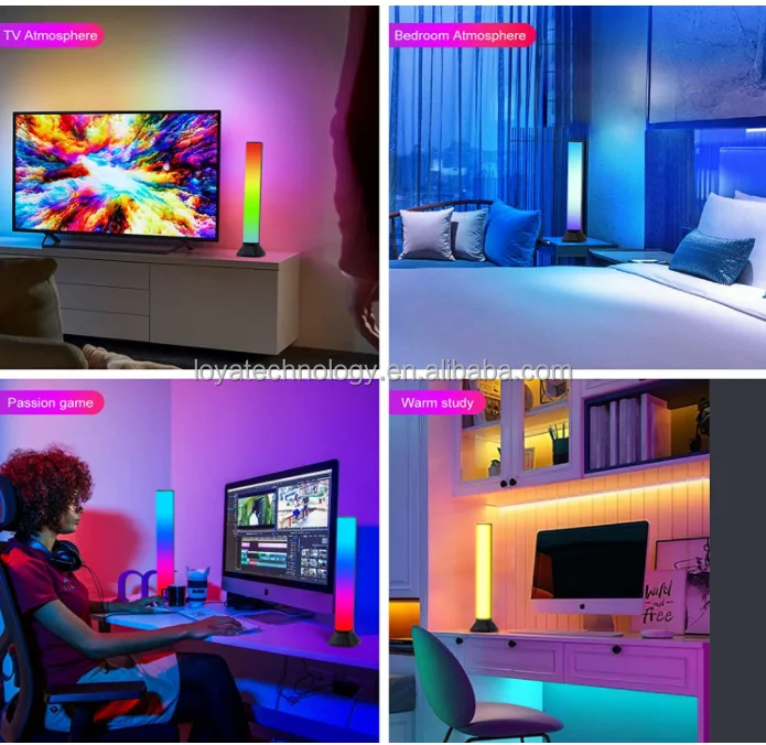 Gaming Smart Led Desktop Music Light 2 Lights Per Pack Pc App Control ...