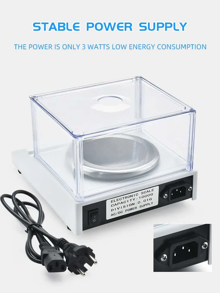 Digital Weights Scales 2kg/0.01g - Precision Laboratory Balance