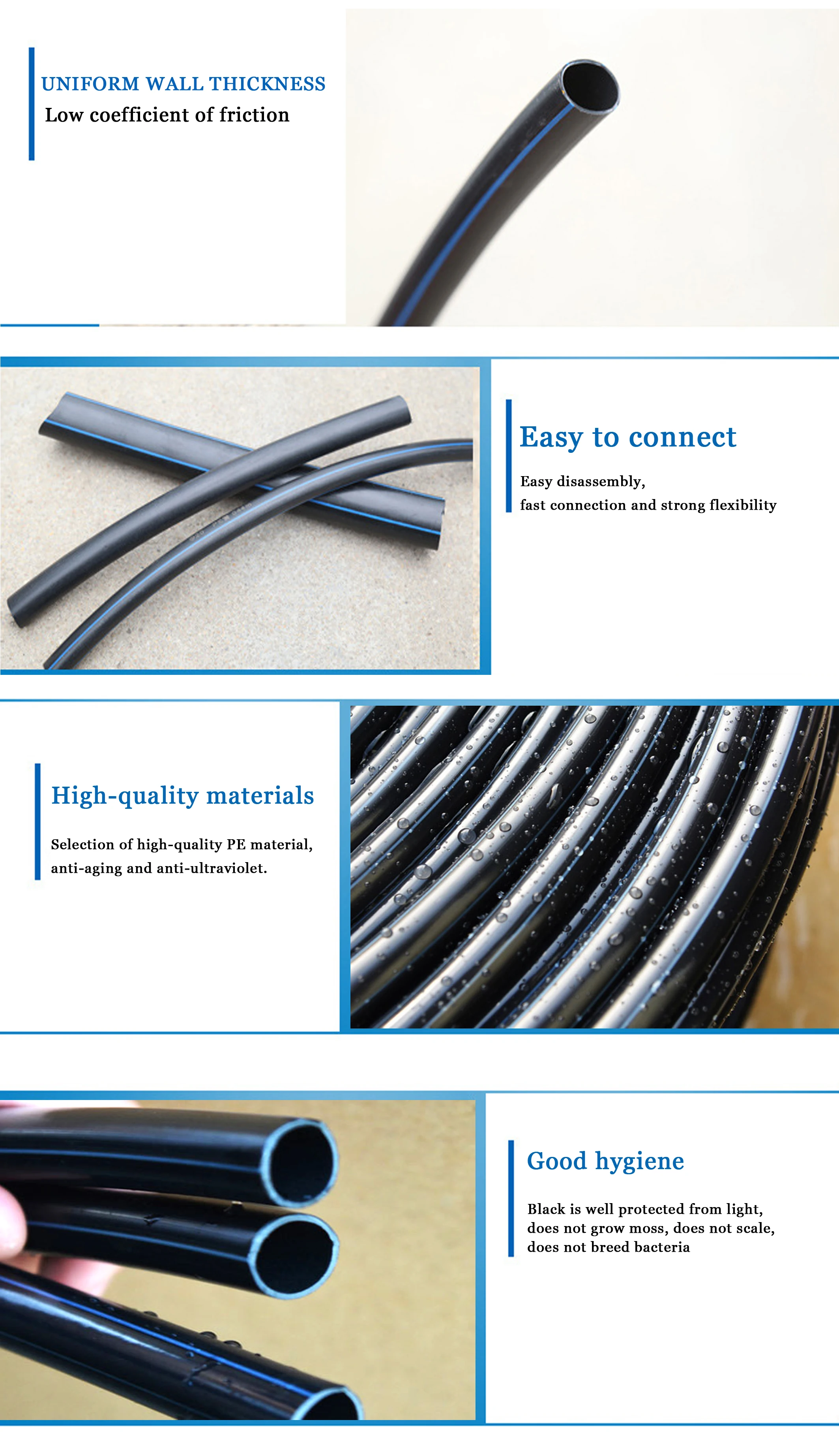 16mm Polyethylene Drip Irrigation Pipe - Durable & Efficient