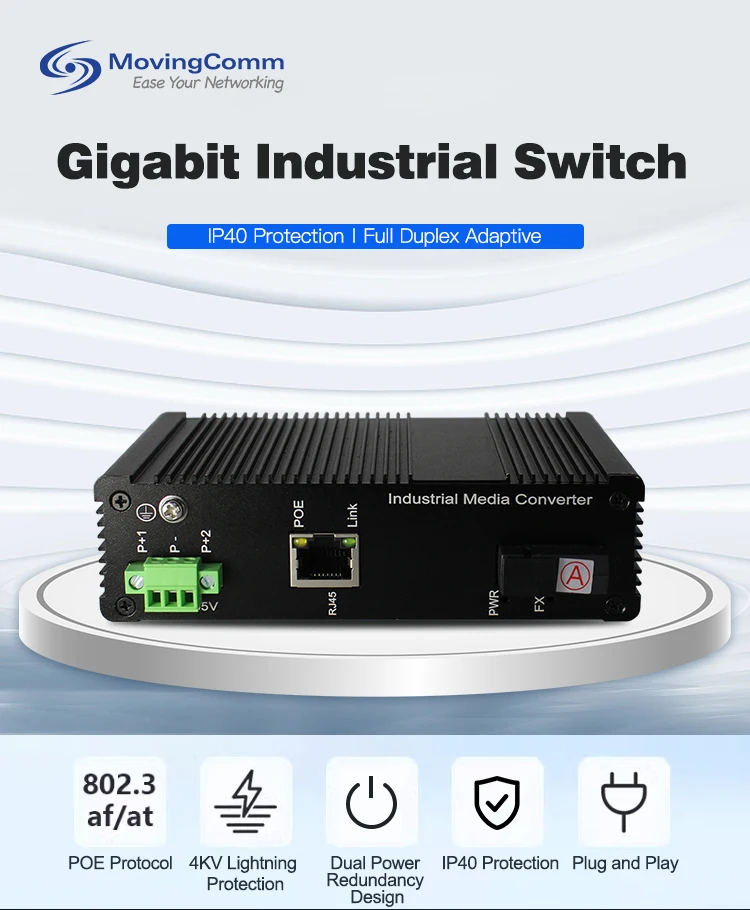 Factory Oem Din Rail Fiber Sfp Uplink 1000mbps Gigabit Ethernet Switch ...