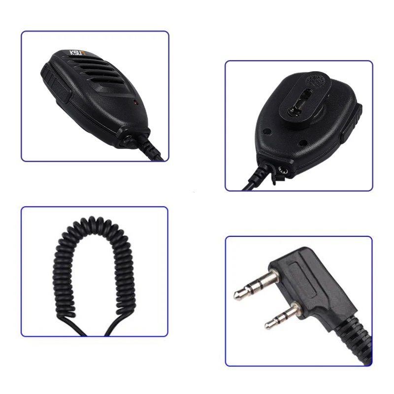 Two Way Radio Ptt Shoulder Speaker Microphone Walkie Talkie Handheld ...