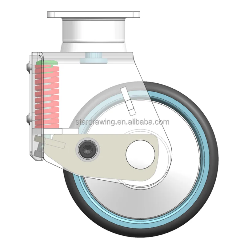 SS Castor Caster Wheels for AGV Robot - High Speed Design