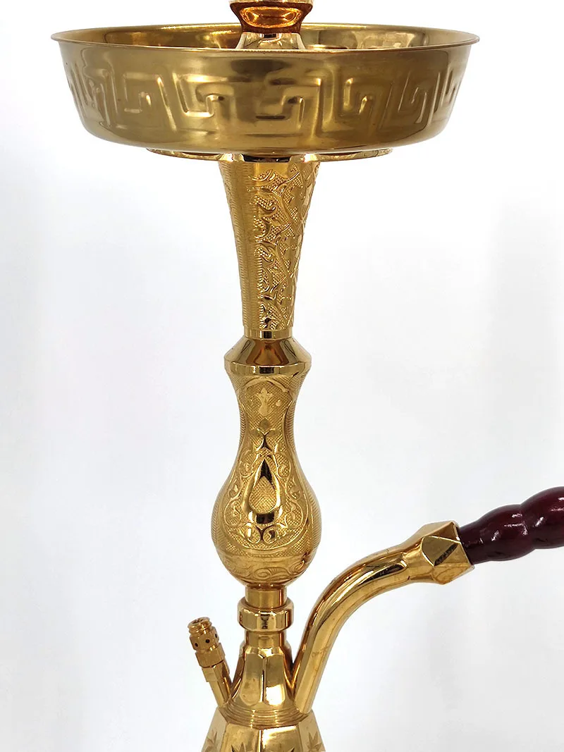Hookahs Wholesale Egypt Khalil Mamoon Smoking Sheesha Set Zinc Egyptian Pipe Copper Golden ...
