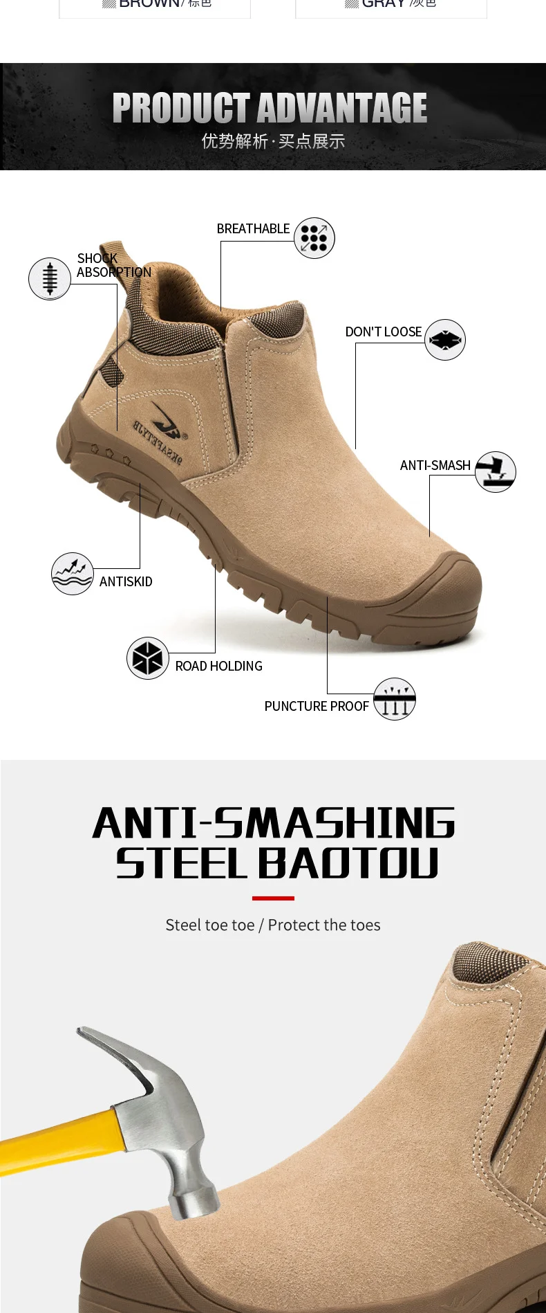 Wejump Men's Labour Safety Shoes,Welding Insulated Work Shoes,Smash And ...