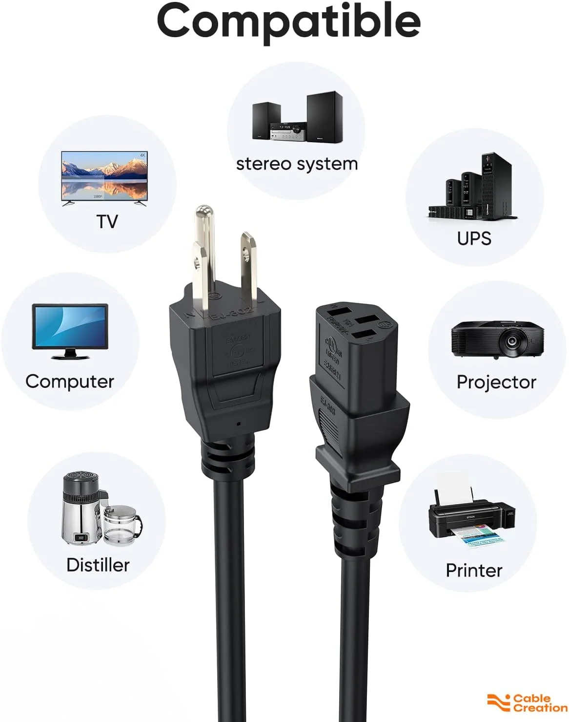 Nema 5-15p To Iec C13 Extension Cord North American Electrical Outlets ...