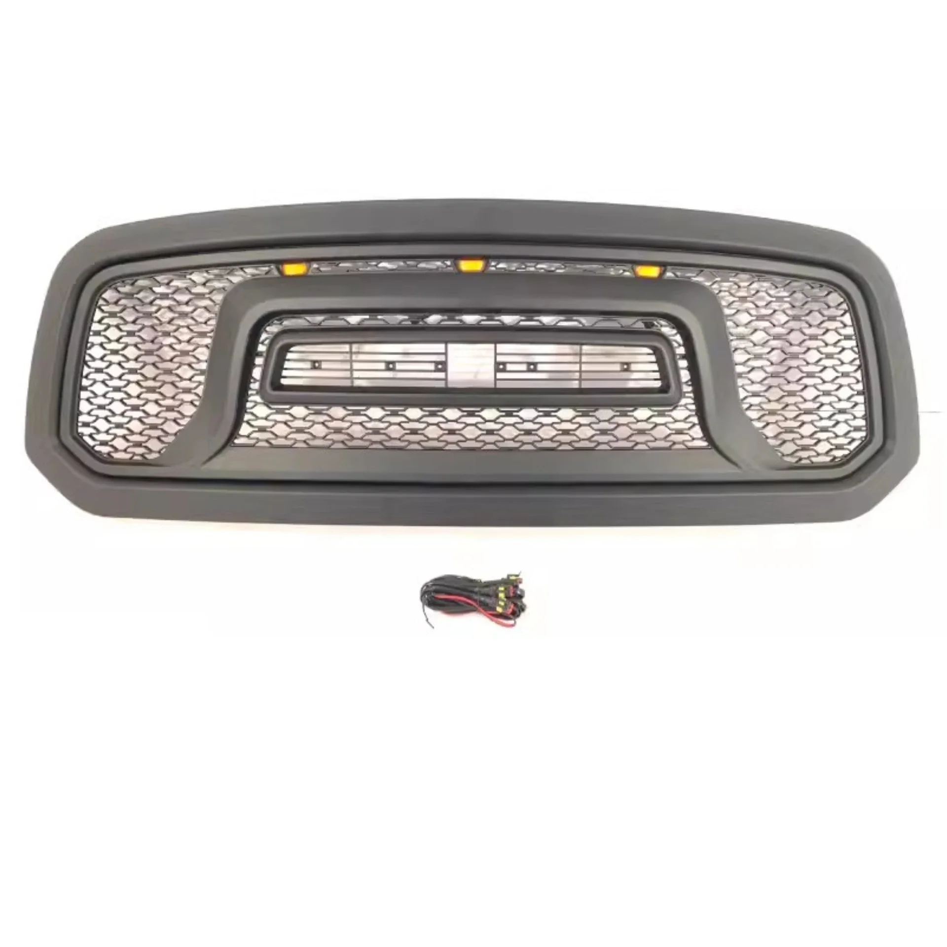 Body Kit Front Grille With Lamp Chrome Grill Grid Radiator For Dodge ...
