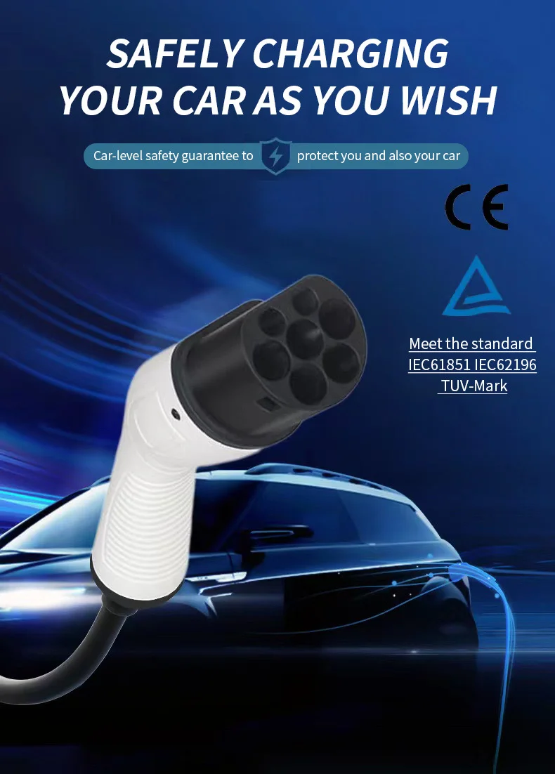 7kw 11kw 22kw 16a 32a Three Phase Type2 to Type2 Ev Charging Cablet ...