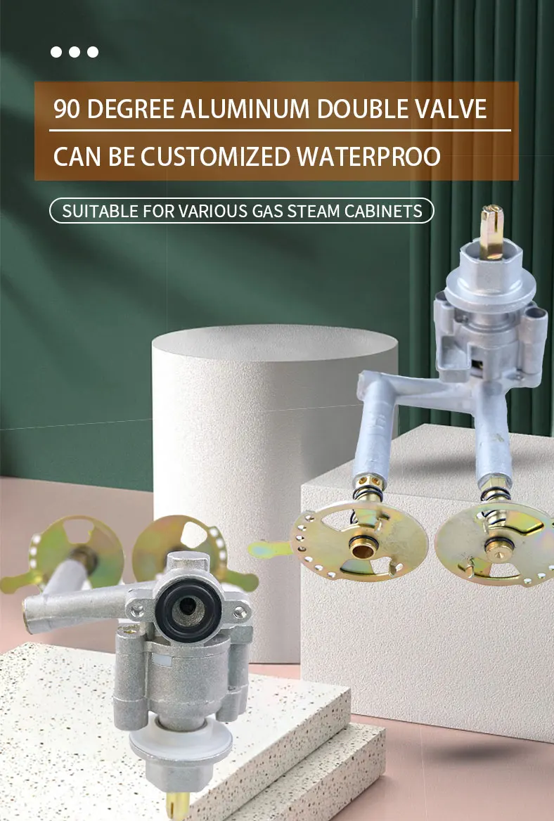 90 Degree Double Valves Aluminum Fittings Kitchen Stove Valve Fittings ...