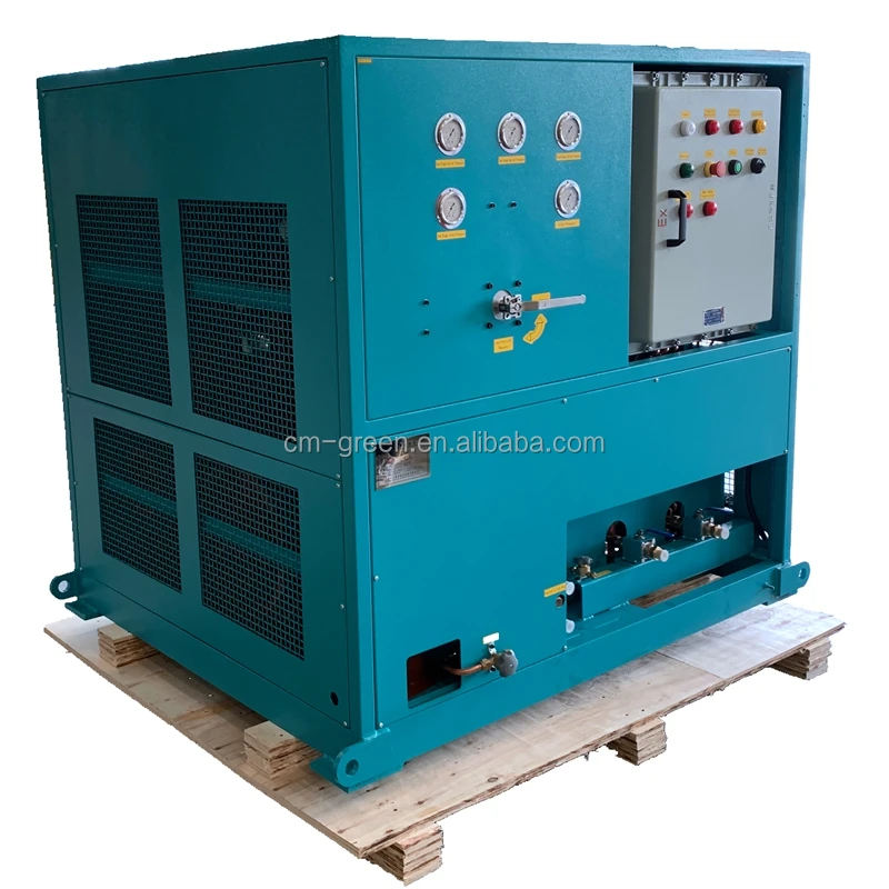 R32 R134a Refrigerant ISO tank Gas Recovery Machine 25HP Oil Less freon ...