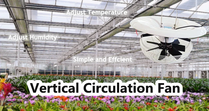 Unigreen Vertical Air Ceiling Circulation Fans for Greenhouses