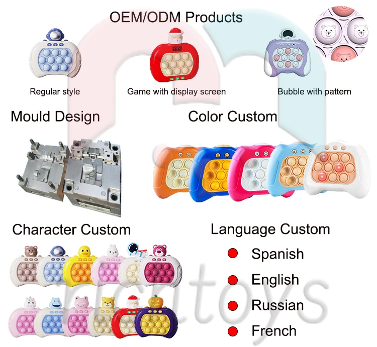 2024 New Fast Push Game Console Popit Electronic Popping Game ...