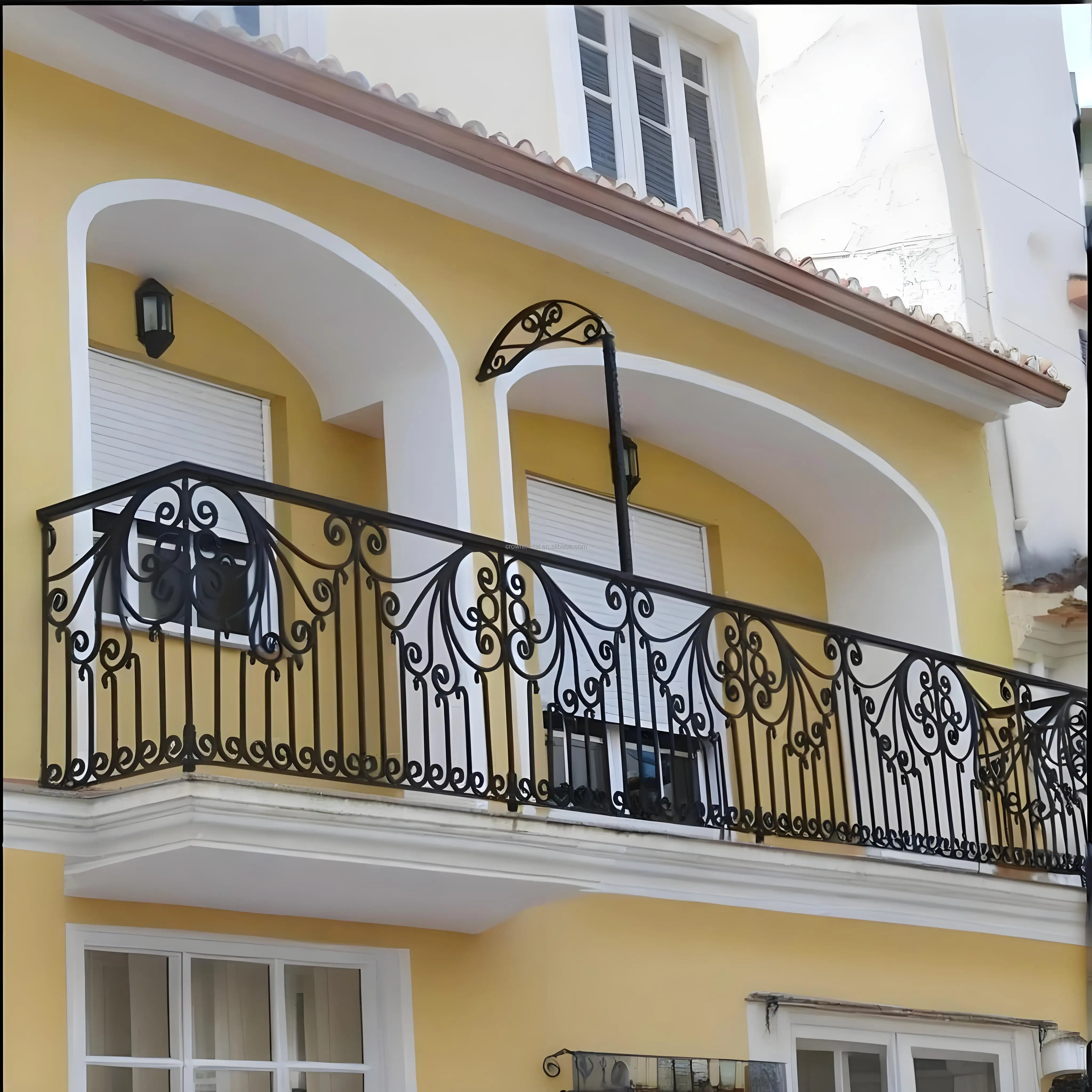 Modern Wrought Iron Fence Design Luxurious Front Yard Decoration Metal ...
