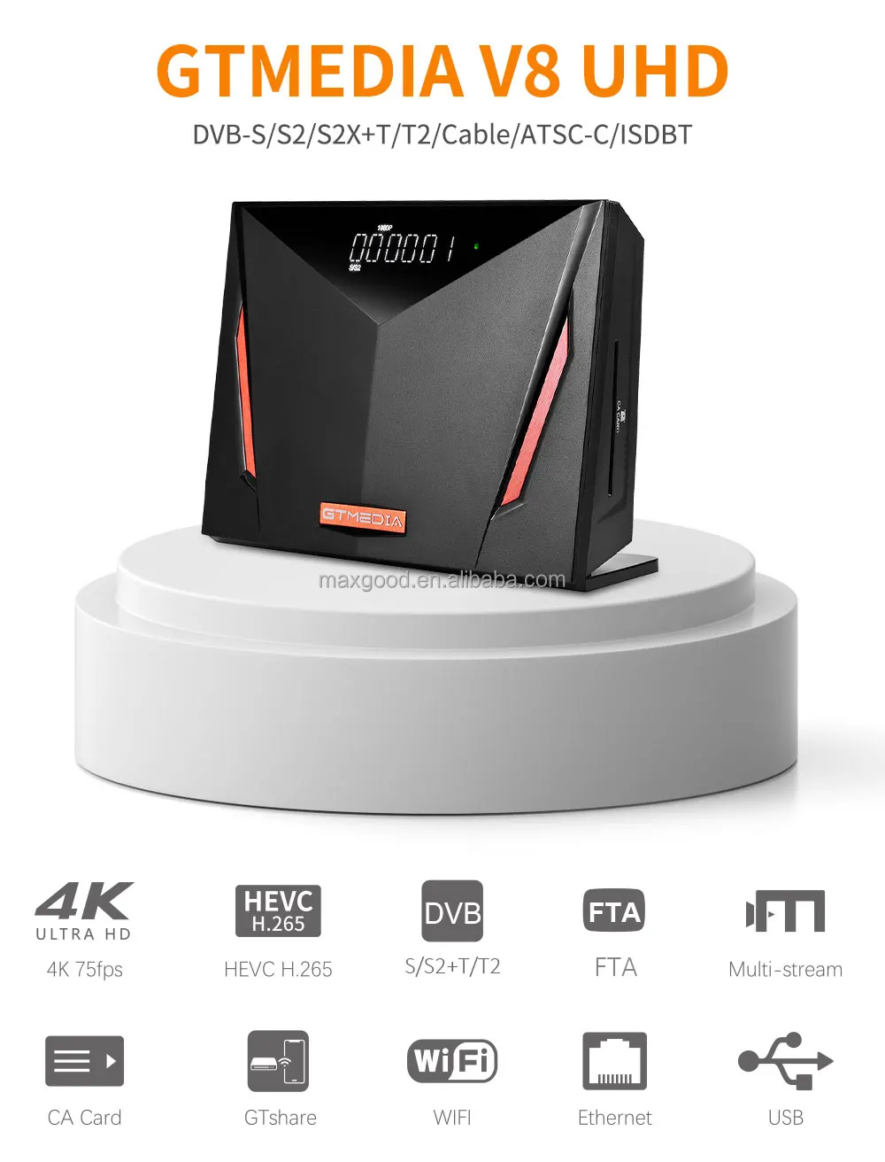 Hot Gtmedia V8 Uhd 4k Ultra Satellite Receiver Dvb-s2x Dvb-t/t2 Cable ...