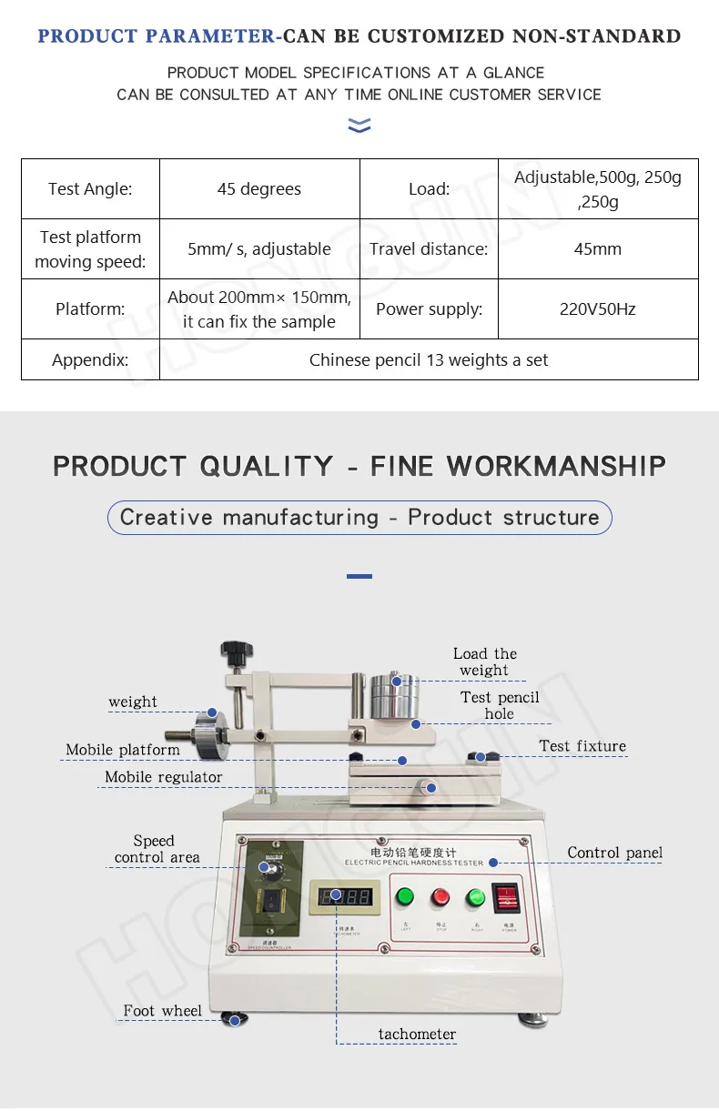 Pencil Hardness Tester - Easy Operation for Universal Testing