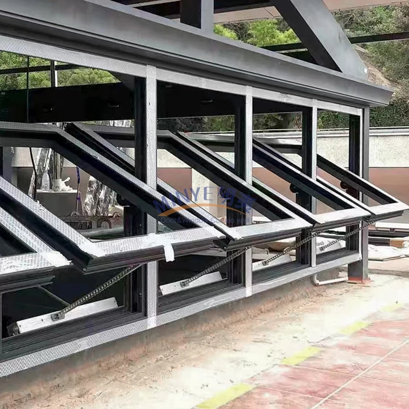 Durable Aluminum Horizontally Center-Hung Swivel Window