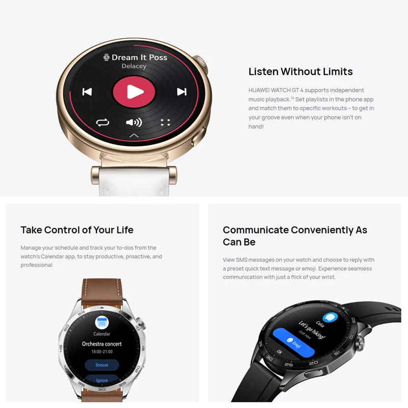 Huawei Watch Gt 4 Smartwatch 100+sports Modes Sleep Fitness Tracker ...