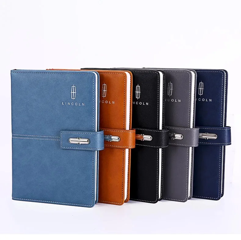 Custom Luxury PU Leather Cover Notebook Gift Set