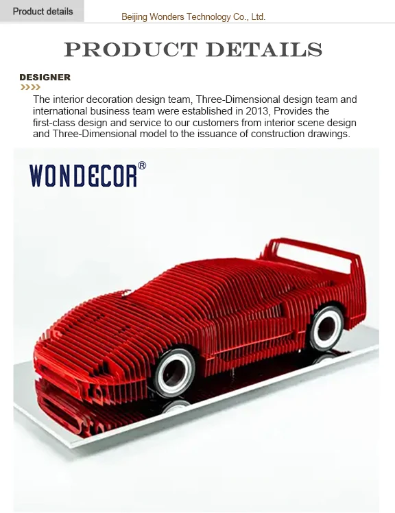 Wondecor Modern Abstract Art Sports Car F40 Stainless Steel Car Sculpture - Buy Stainless Steel ...