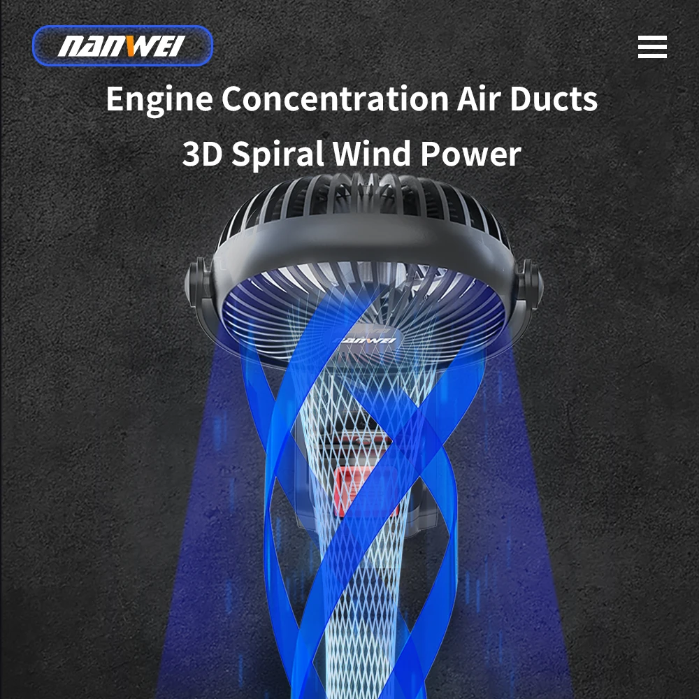 Nanwei 21v Lithium Electric Fan Dc/ac Air Circulation Fan Mini Small ...