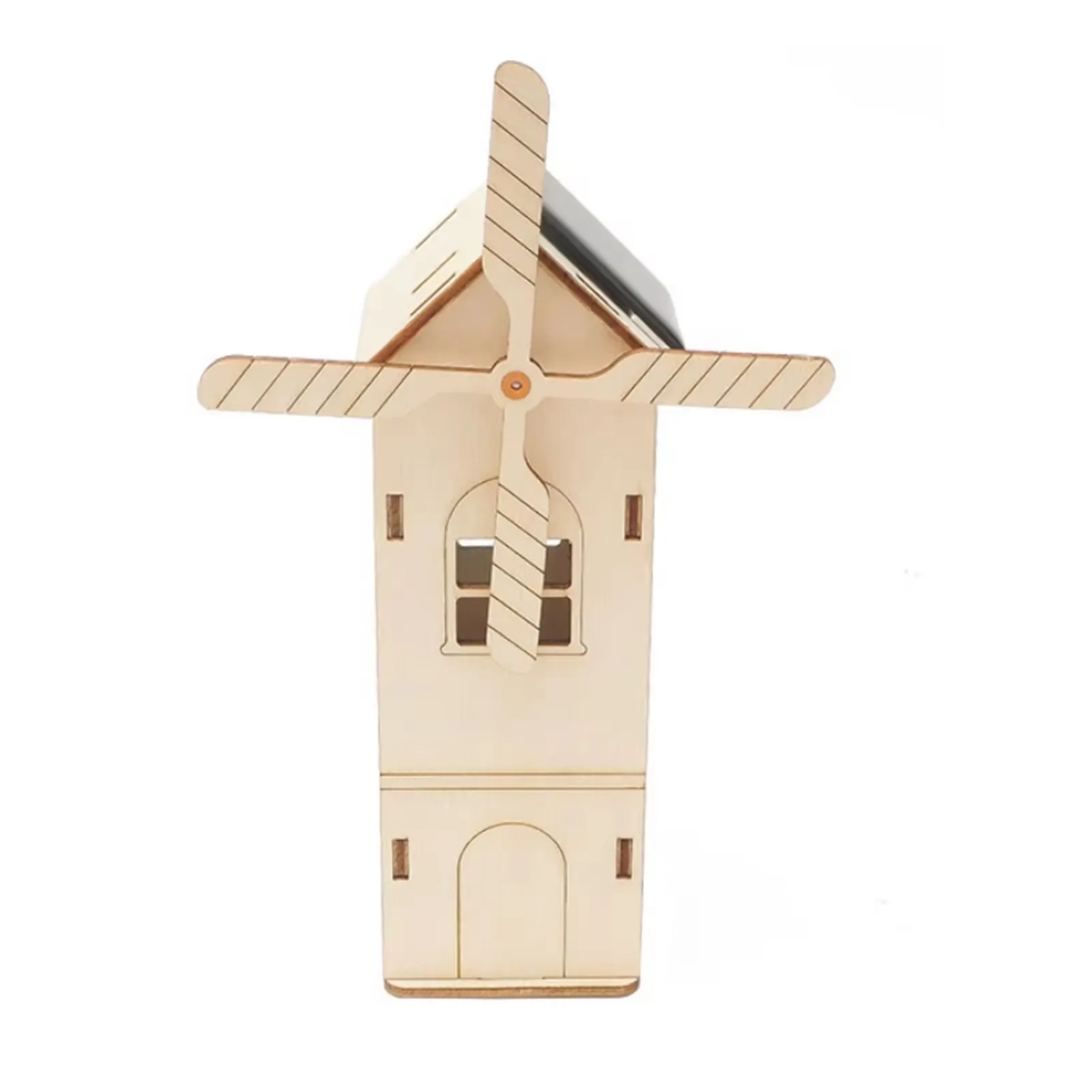 Stem Diy Mini Wooden Windmill House Model 3d Puzzles Assemble Solar ...