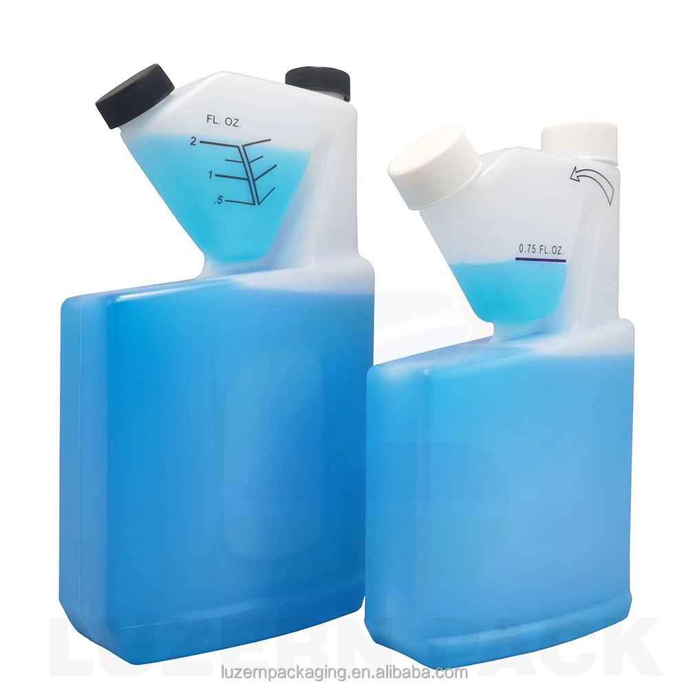 8 Oz HDPE Twin Neck Bottle - Ideal for Chemicals & Fertilizers