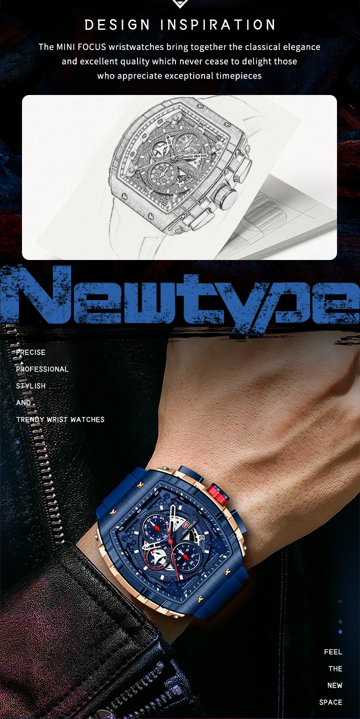 MINI FOCUS 0399 Sports Silicone Watch - Waterproof & Stylish