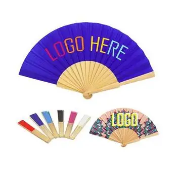 Bsbh Bulk Promotional Spanish Wooden Bamboo Hand Fan With Custom Logo ...