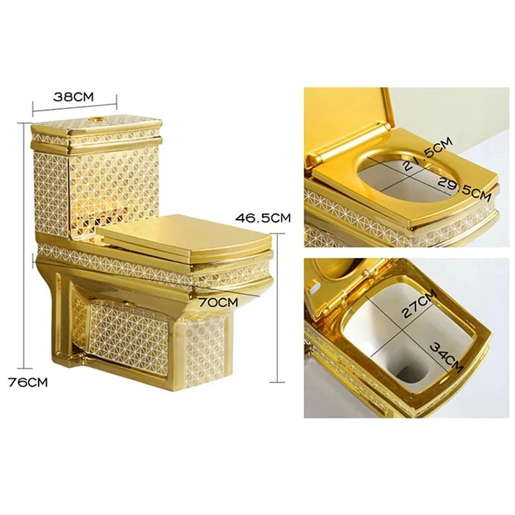 Royal Design Gold Toilet Bowl, Toilets Set Golden Color Wash Basin Sink ...