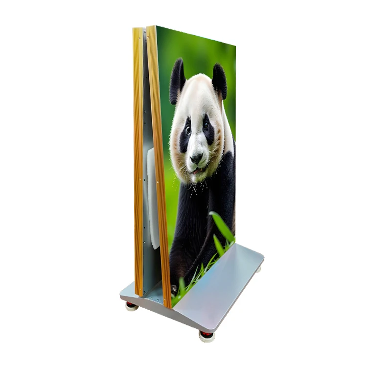 Indoor HD GOB Process Standing Folding LED Poster Screen P1.25 Foldable ...