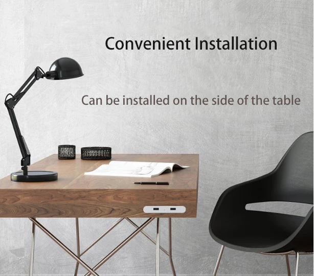 Rectangular Charger - Dual USB Block for Desk Convenience