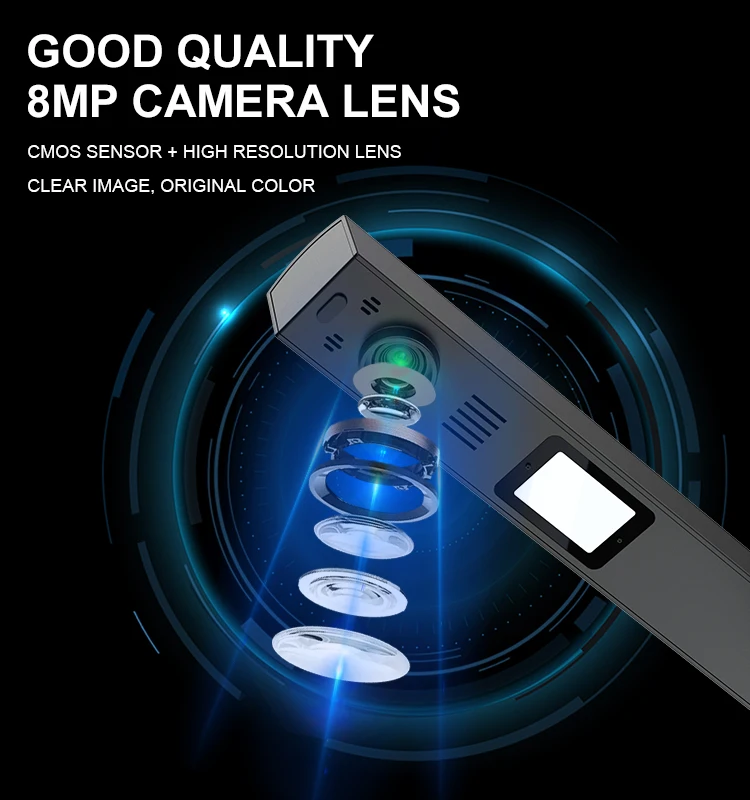 8mp A4 Ocr Desktop Document Scanner Portable Usb Paper Scanner Gp500 ...