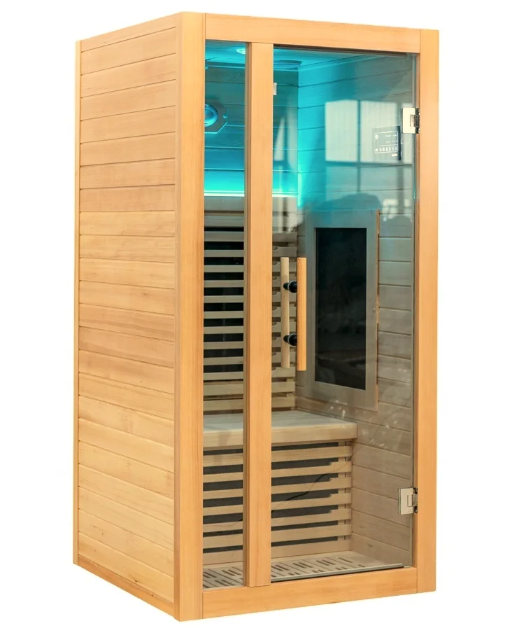 Luxury Home Sauna Wooden Far Infrared Saunas Heater for ONE person with ...