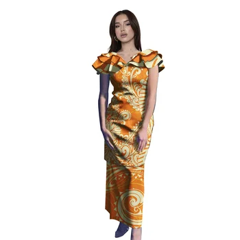 Polynesian Tribal Maxi Dress Samoan Puletasi Plus Size Women's Clothing ...