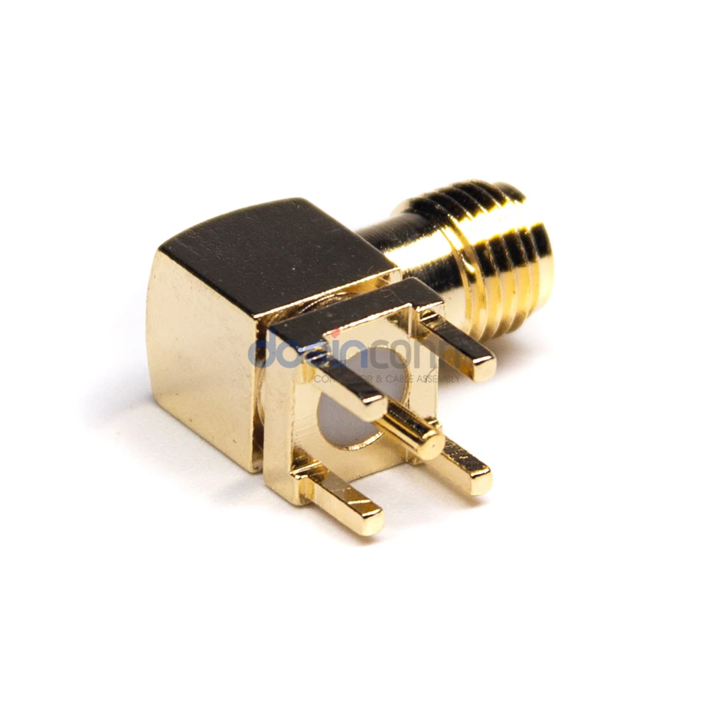 Sma Pcb Jack Sma Connector Pcb Mount Sma Angled Socket Rf Coaxial ...