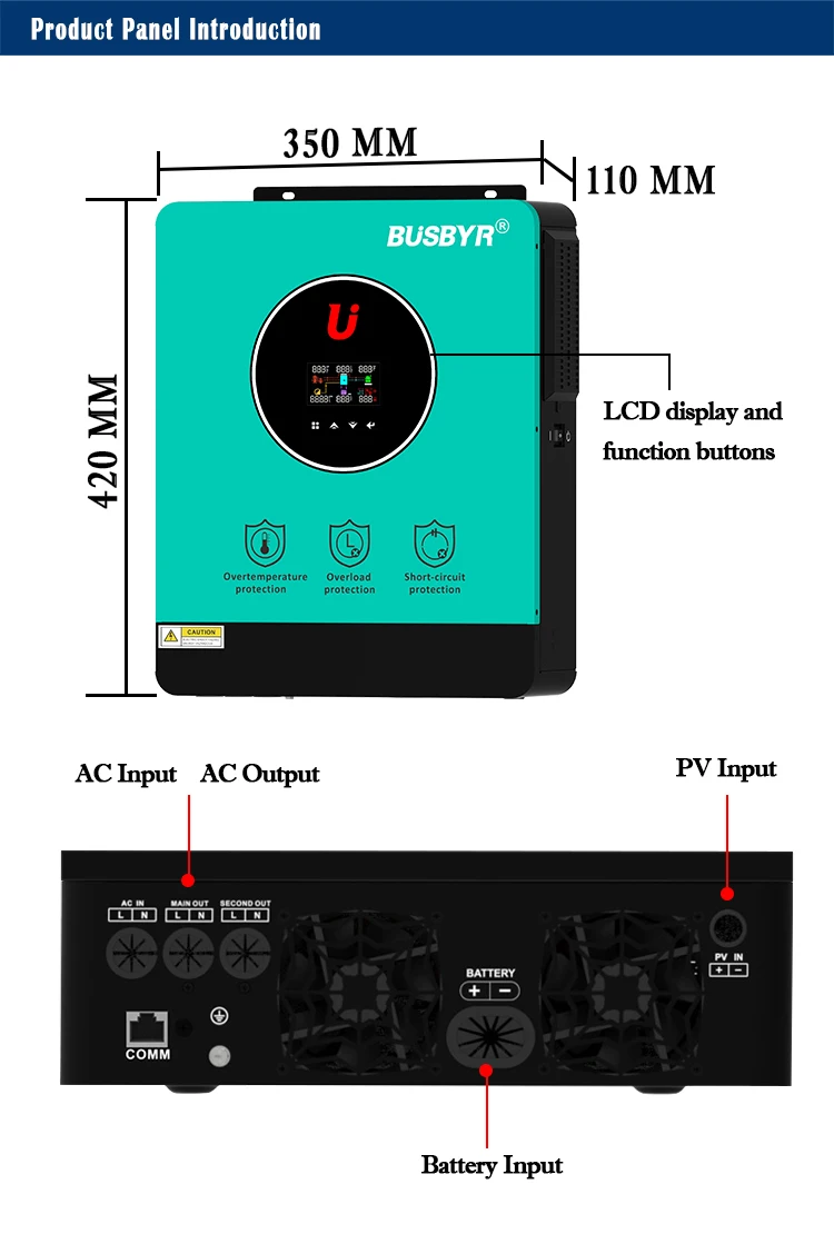 Hybrid Solar Inverters - Efficient 6.2KW & 10.2KW Solutions