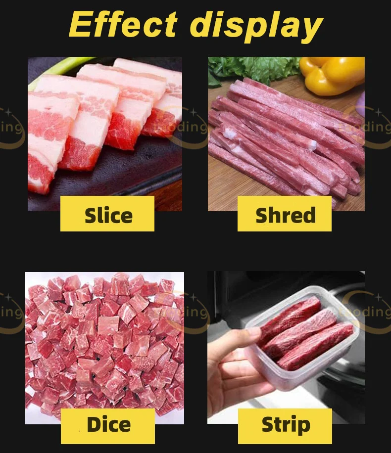 1000-1500kg/h Frozen Meat Dicing Machine Chicken Breast Cubbing Meat ...