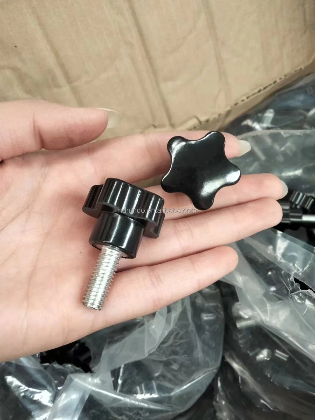 Factory Custom M4 M5 M6 M8 Zinc Coated Racket Plastic Handle Knob Thumb ...