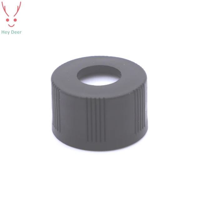 18-400 Black Ribbed Plastic PP Caps for Laboratory Vials| Alibaba.com