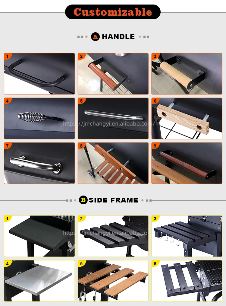 Korean Barbecue Outdoor Trolley Charcoal Grill Patio Backyard Cooking Smokeless Stove Portable ...