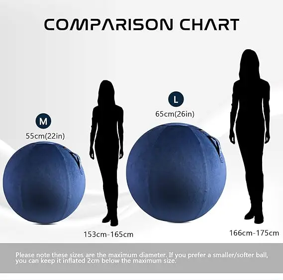 55/65/75CM Foldable Durable Anti-Burst Ball Cover Protective Ball Cover ...