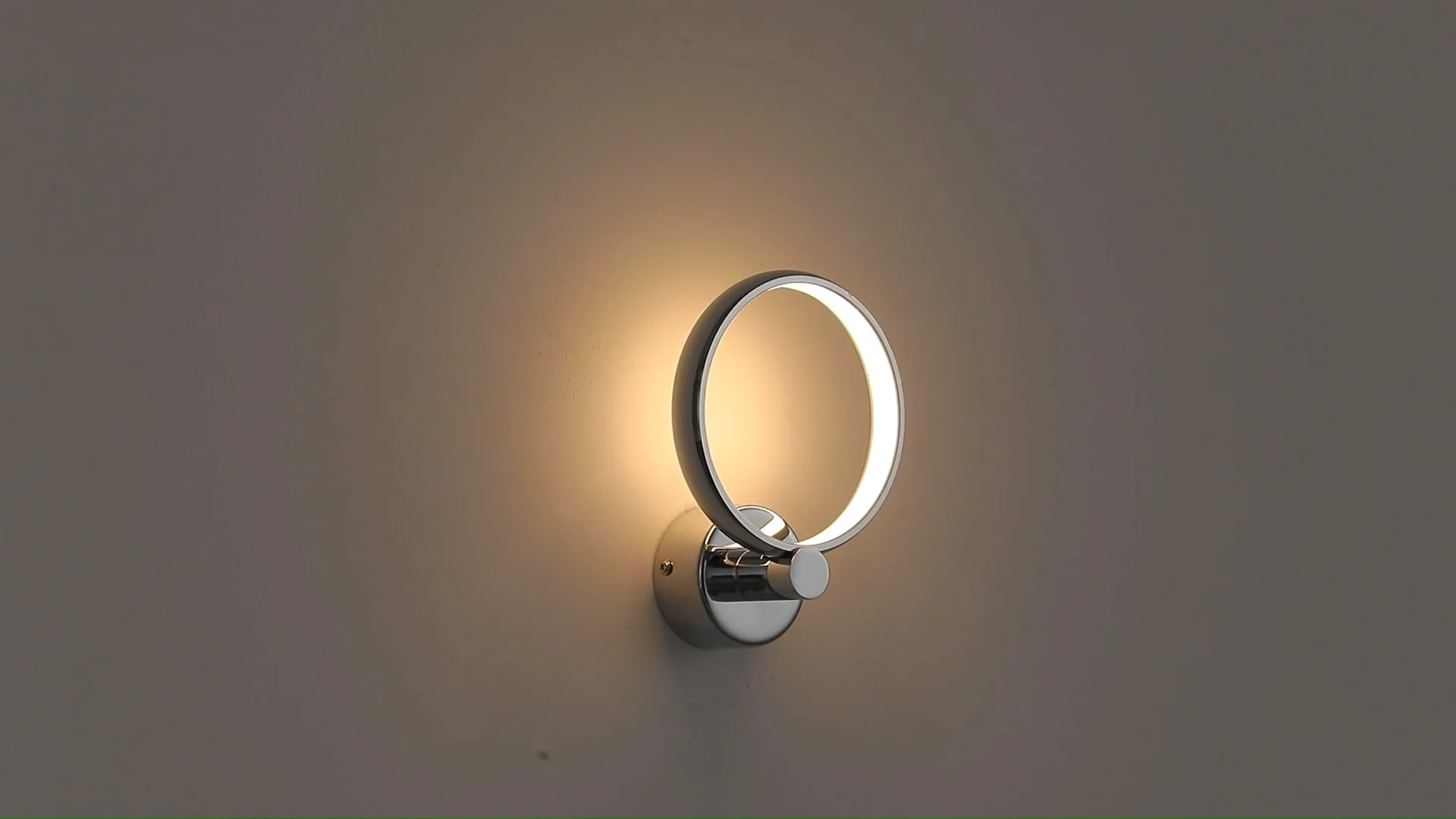 Nordic Bedside Lamp Living Room Background Ring Led Wall Lights - Buy ...