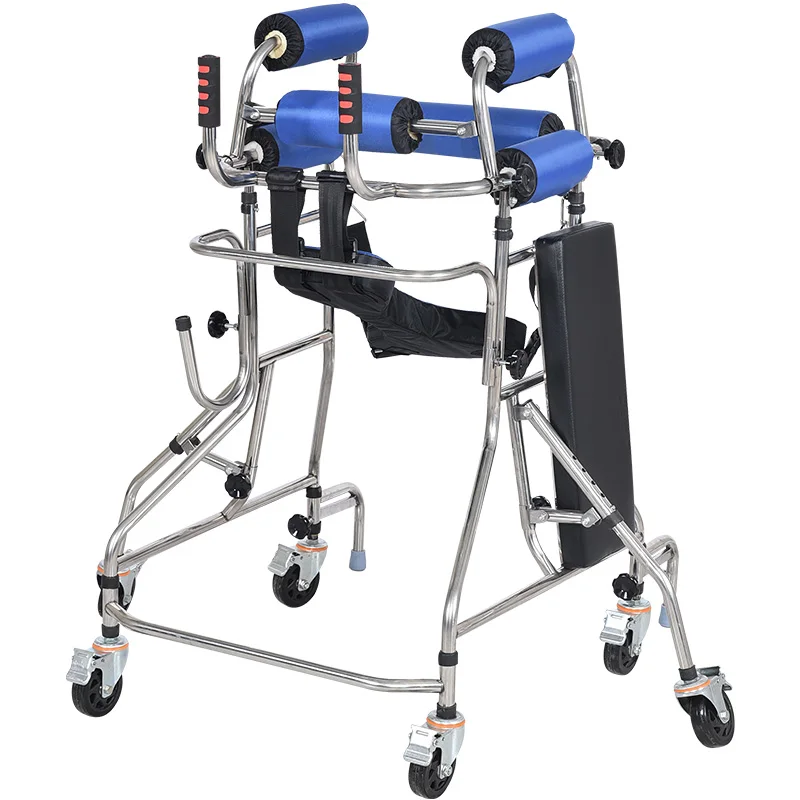 Hemiplegia Walker Stand Frame With Seat Wheel Rehabilitation Device ...