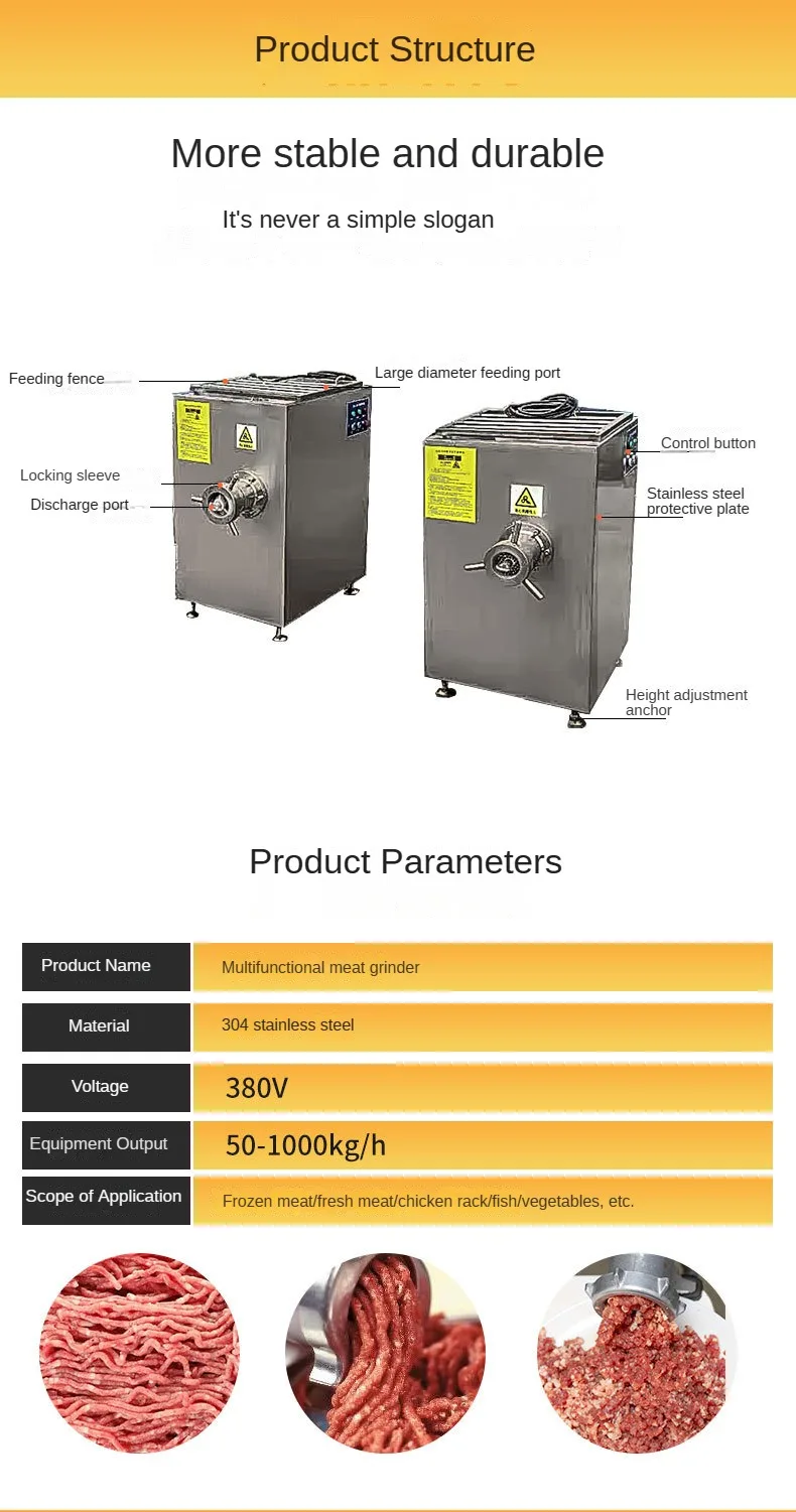 Frozen Meat Mincer/electric Meat Mincer/industrial Meat Shredder - Buy ...